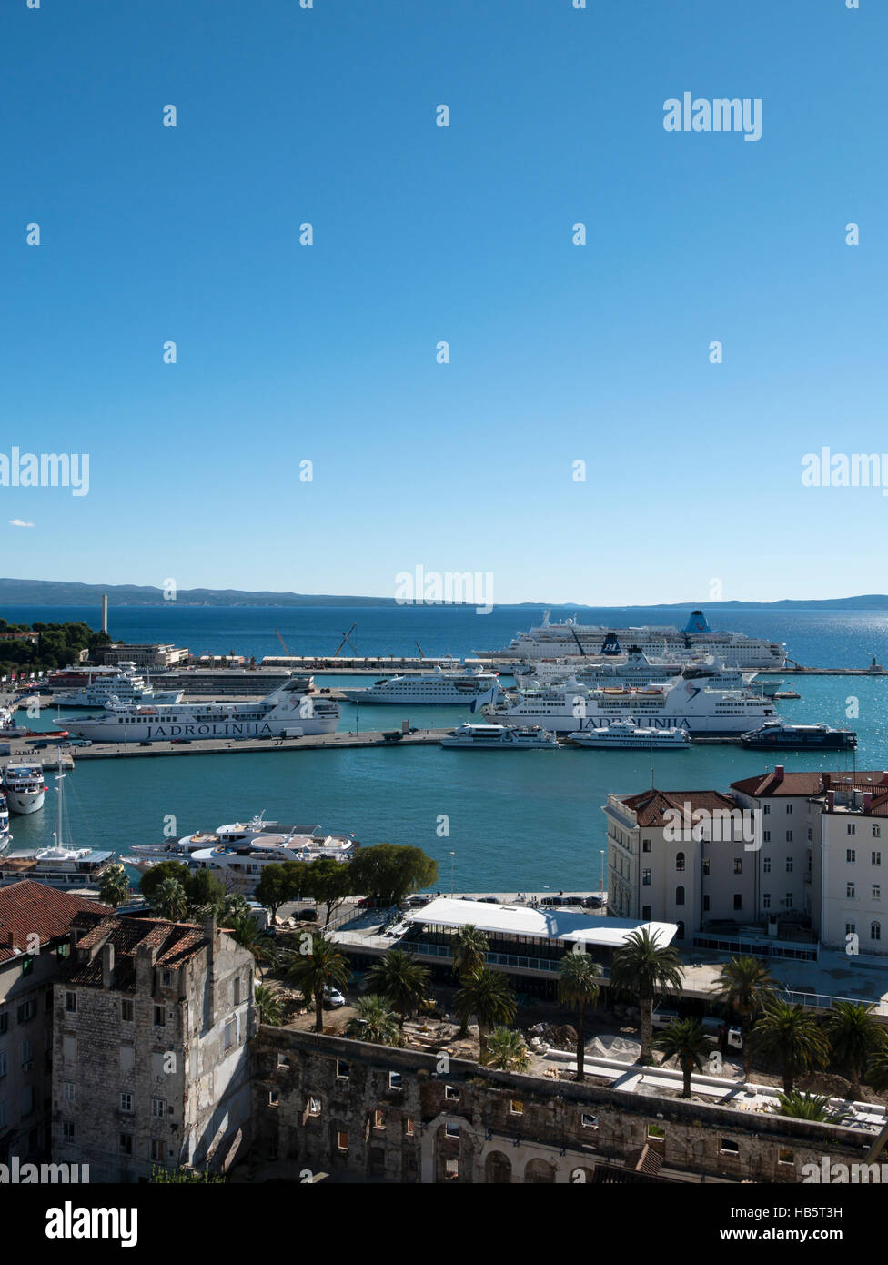View of Split from the bell tower, Dalmatian Coast, Republic of Croatia ...