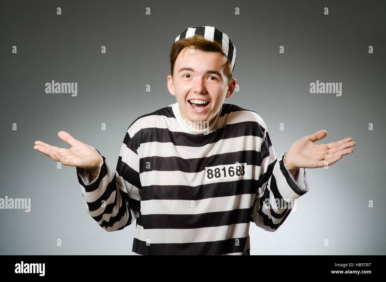 Funny prisoner in prison concept hi-res stock photography and images ...