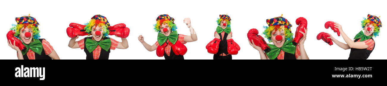 Clown in various poses isolated on white Stock Photo - Alamy