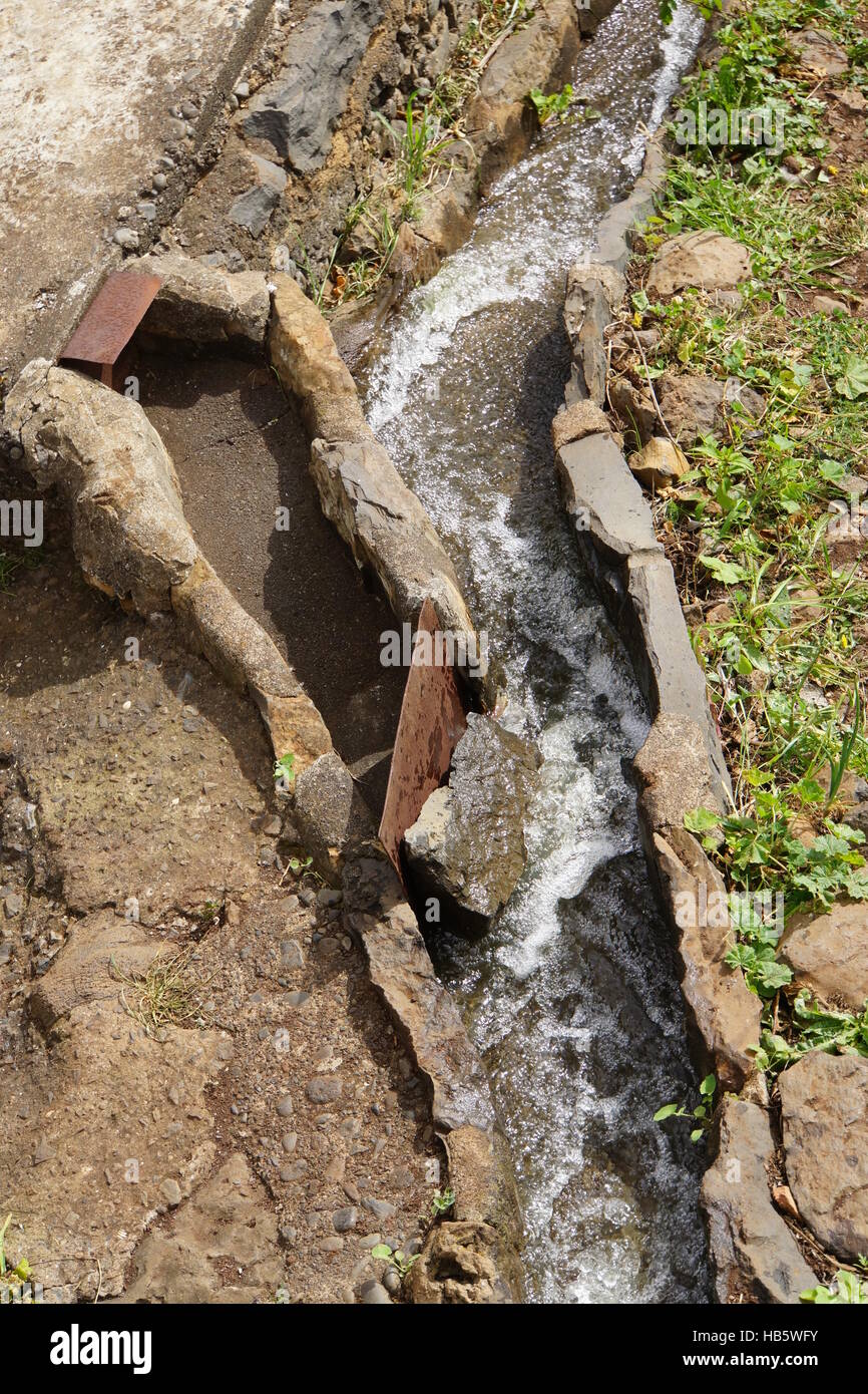turnout of an irrigation canal Stock Photo - Alamy