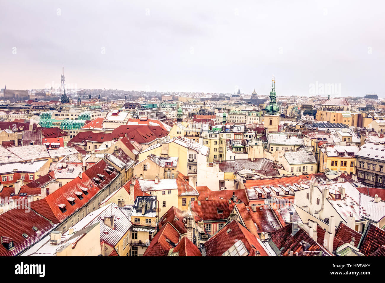 Aerial view of Prague Stock Photo - Alamy