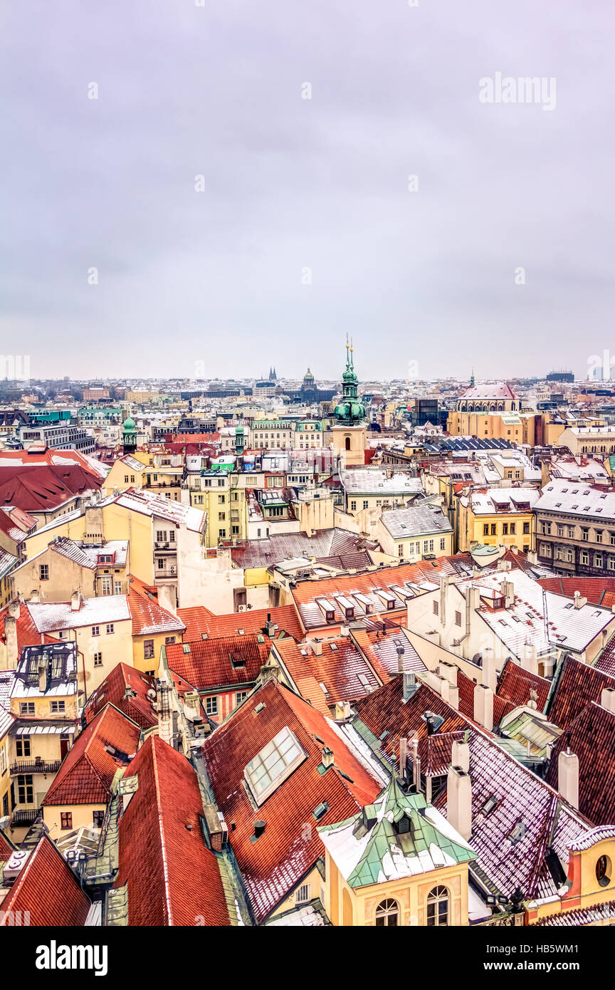 Aerial view of Prague Stock Photo - Alamy