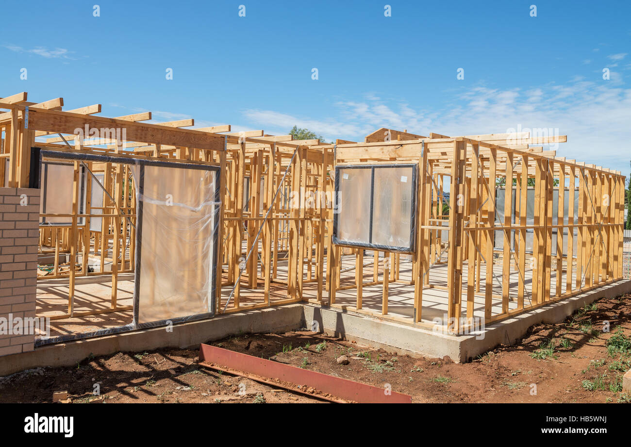 New home construction framing Stock Photo - Alamy