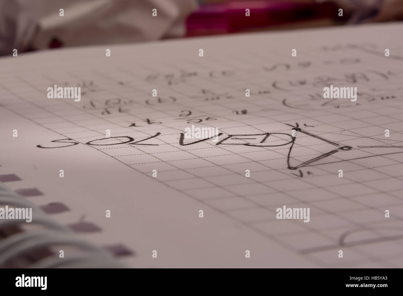 Math notebook hi-res stock photography and images - Alamy