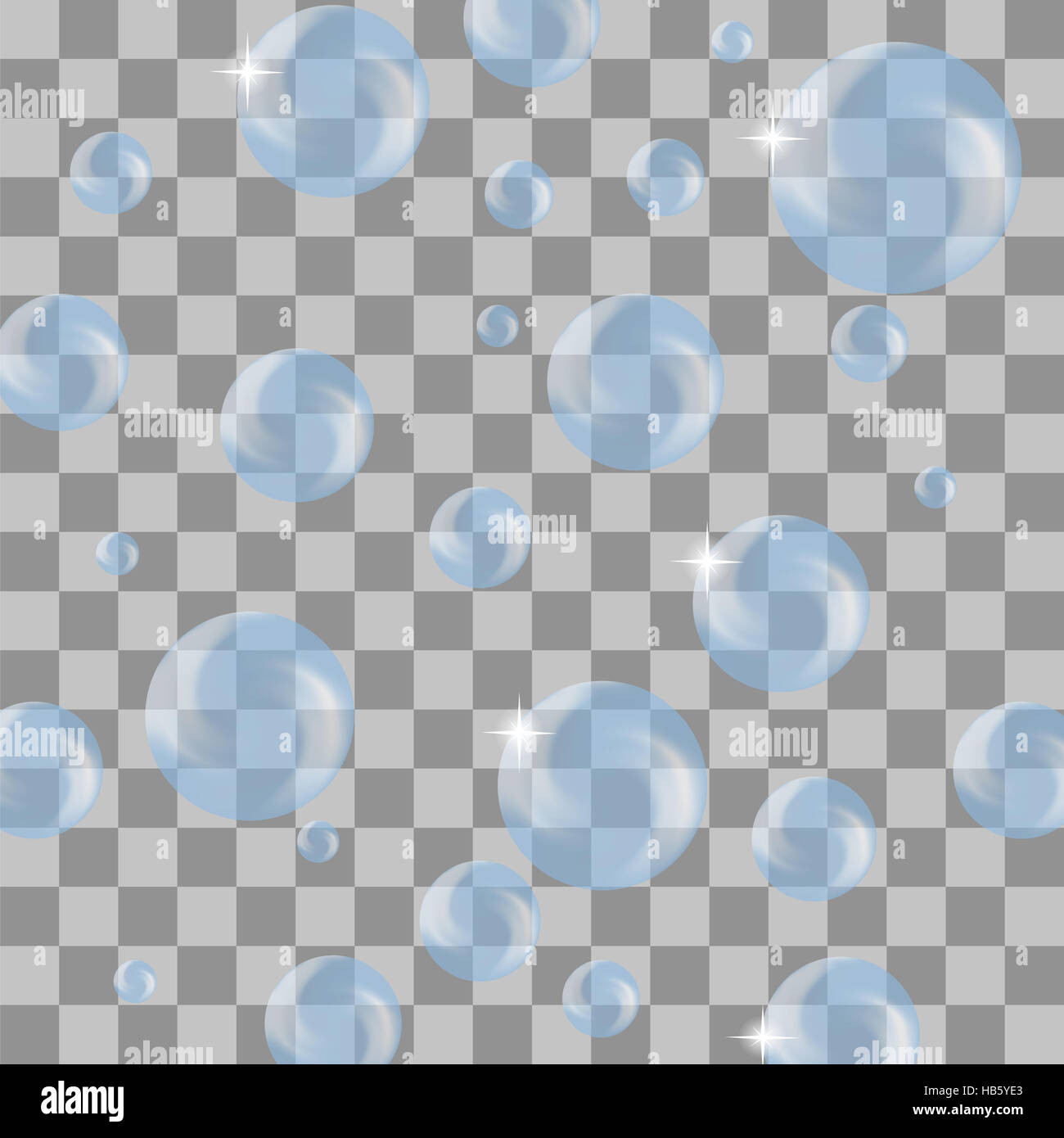 Set of Transparent Blue Soap Bubbles Stock Photo - Alamy