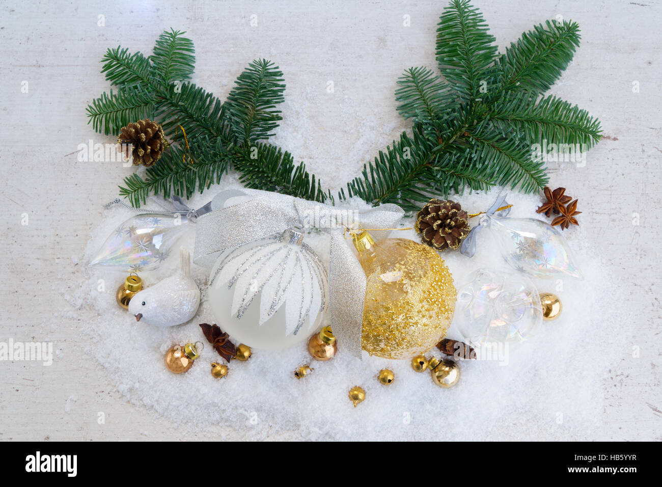 White christmas with snow Stock Photo - Alamy
