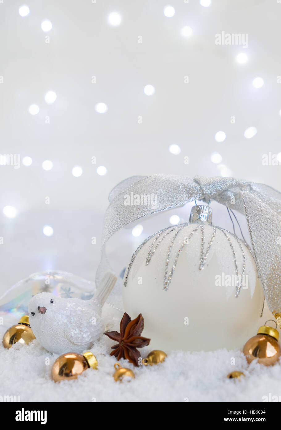 White christmas with snow Stock Photo - Alamy