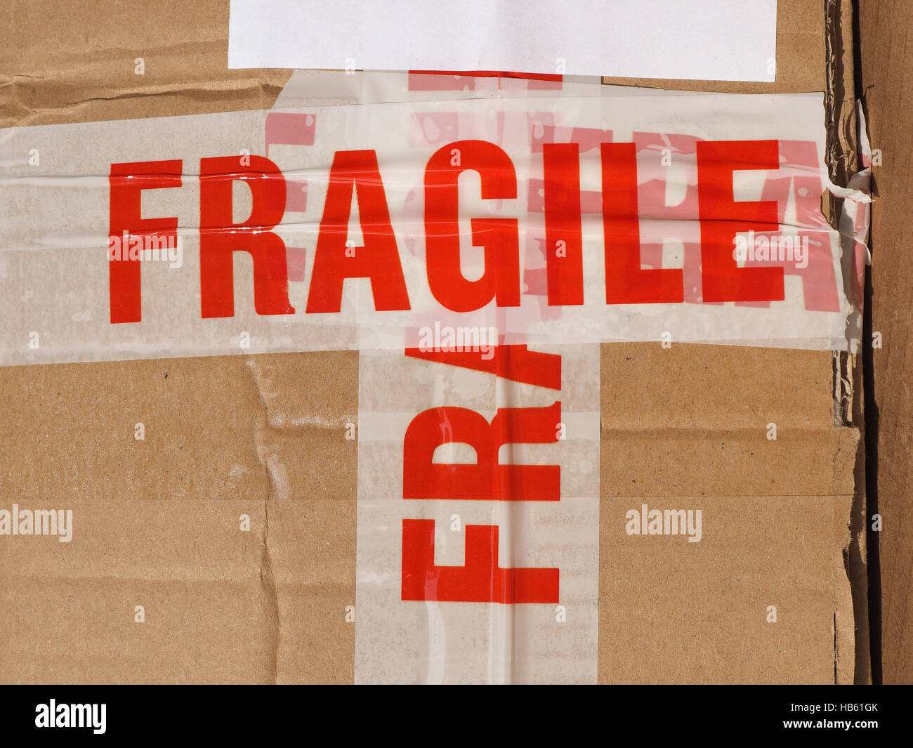 Fragile glass sign on box hi-res stock photography and images - Alamy