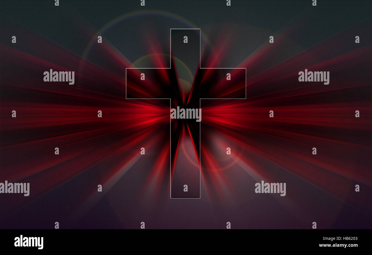 Cross in the center of an explosion Stock Photo - Alamy