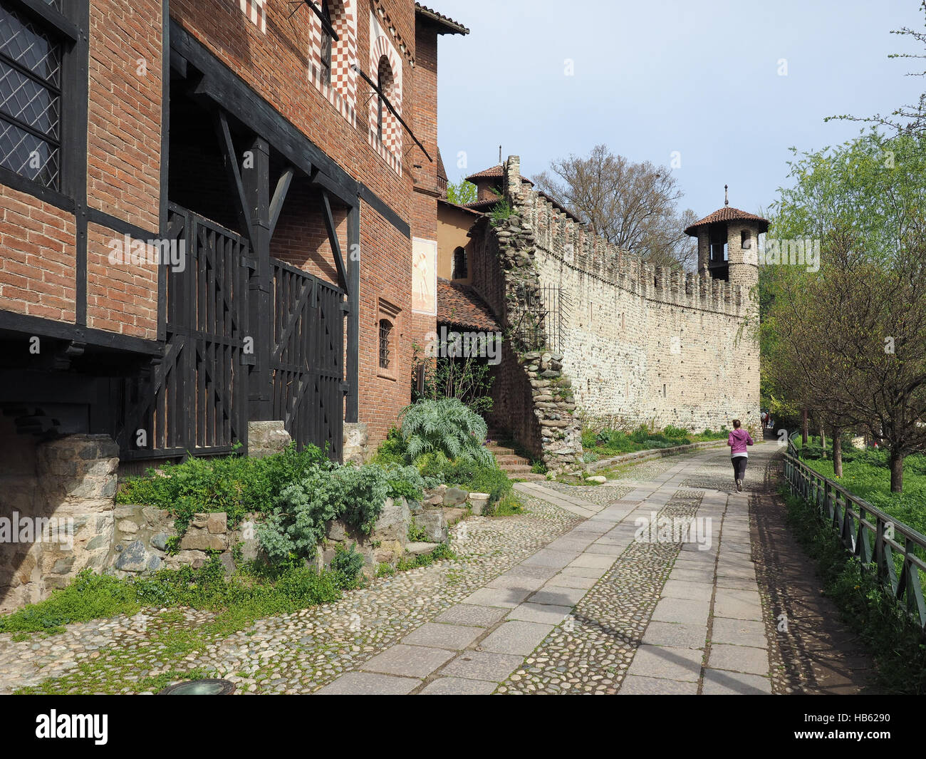 Medieval Castle in Turin Stock Photo - Alamy