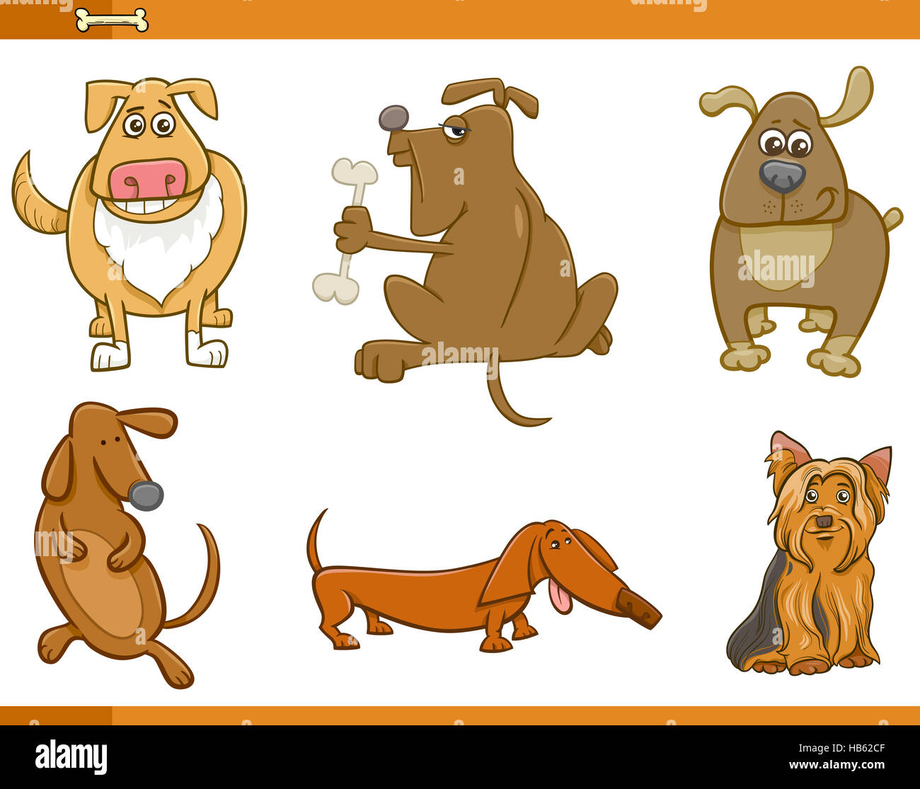 cartoon dog characters set Stock Photo - Alamy