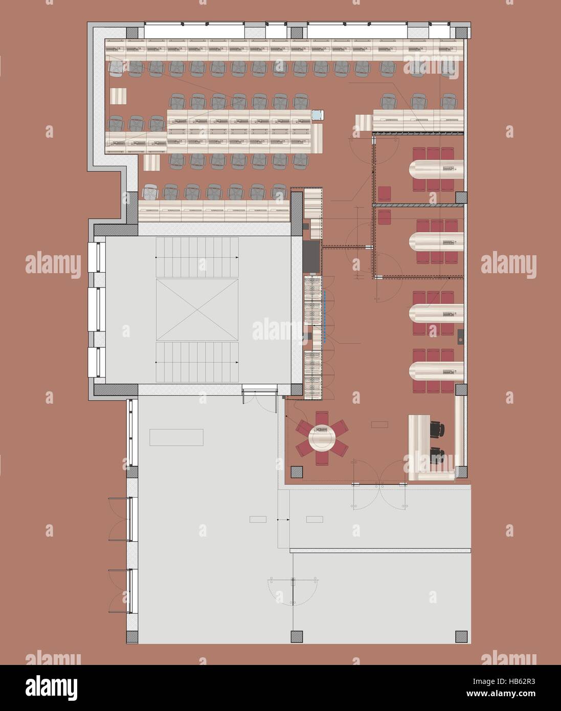 Office plan hi-res stock photography and images - Alamy