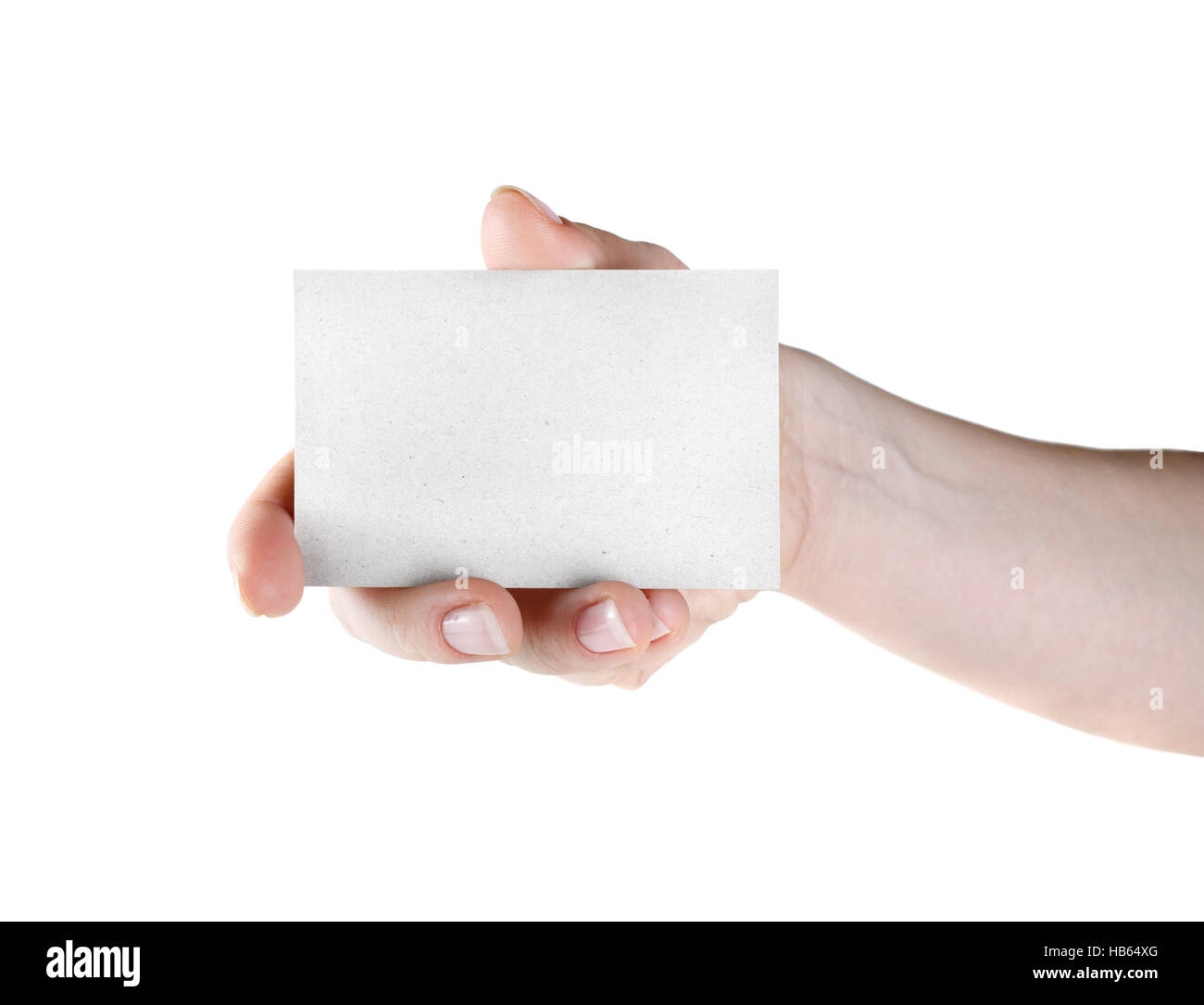 Business card in hand Stock Photo - Alamy