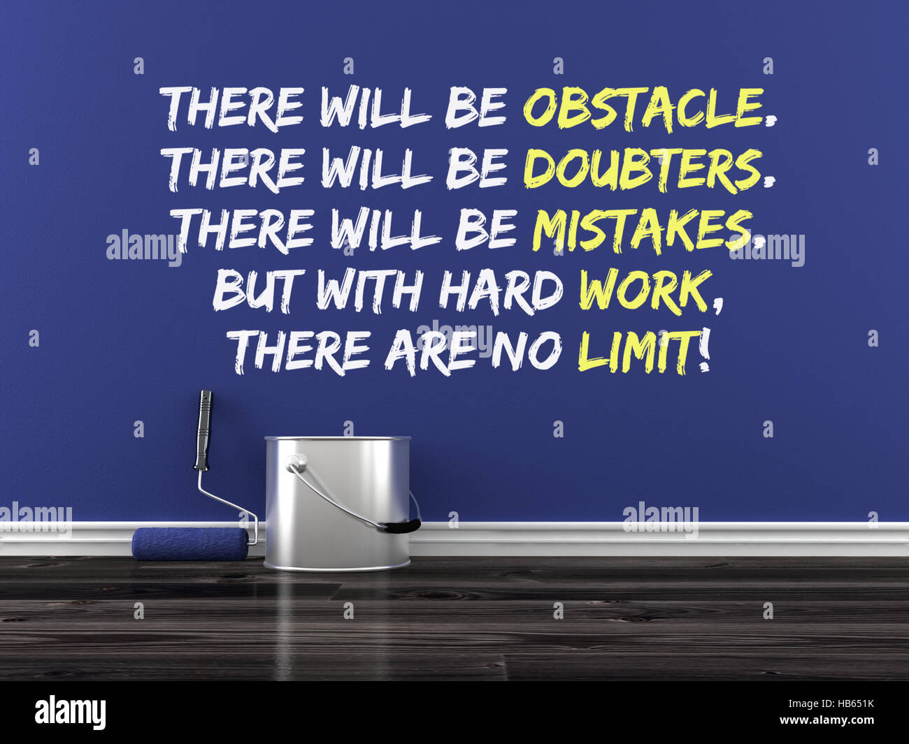 Inspirational Quote on Wall Stock Photo - Alamy