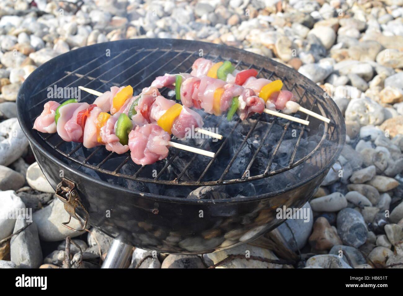 Bbq stone beach hi-res stock photography and images - Alamy