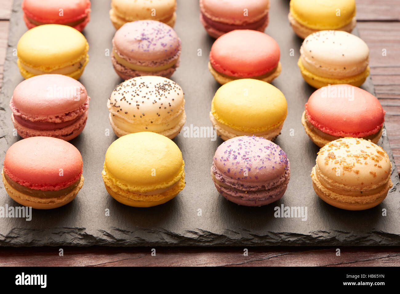 French delicious dessert macaroons Stock Photo - Alamy