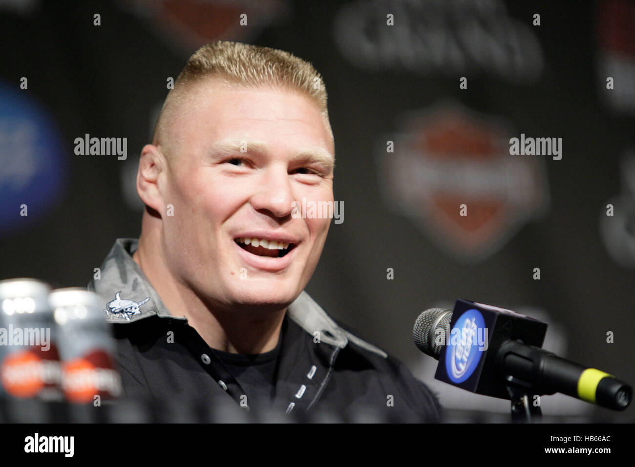 UFC fighter Brock Lesnar at a press conference for UFC 116 at the MGM ...