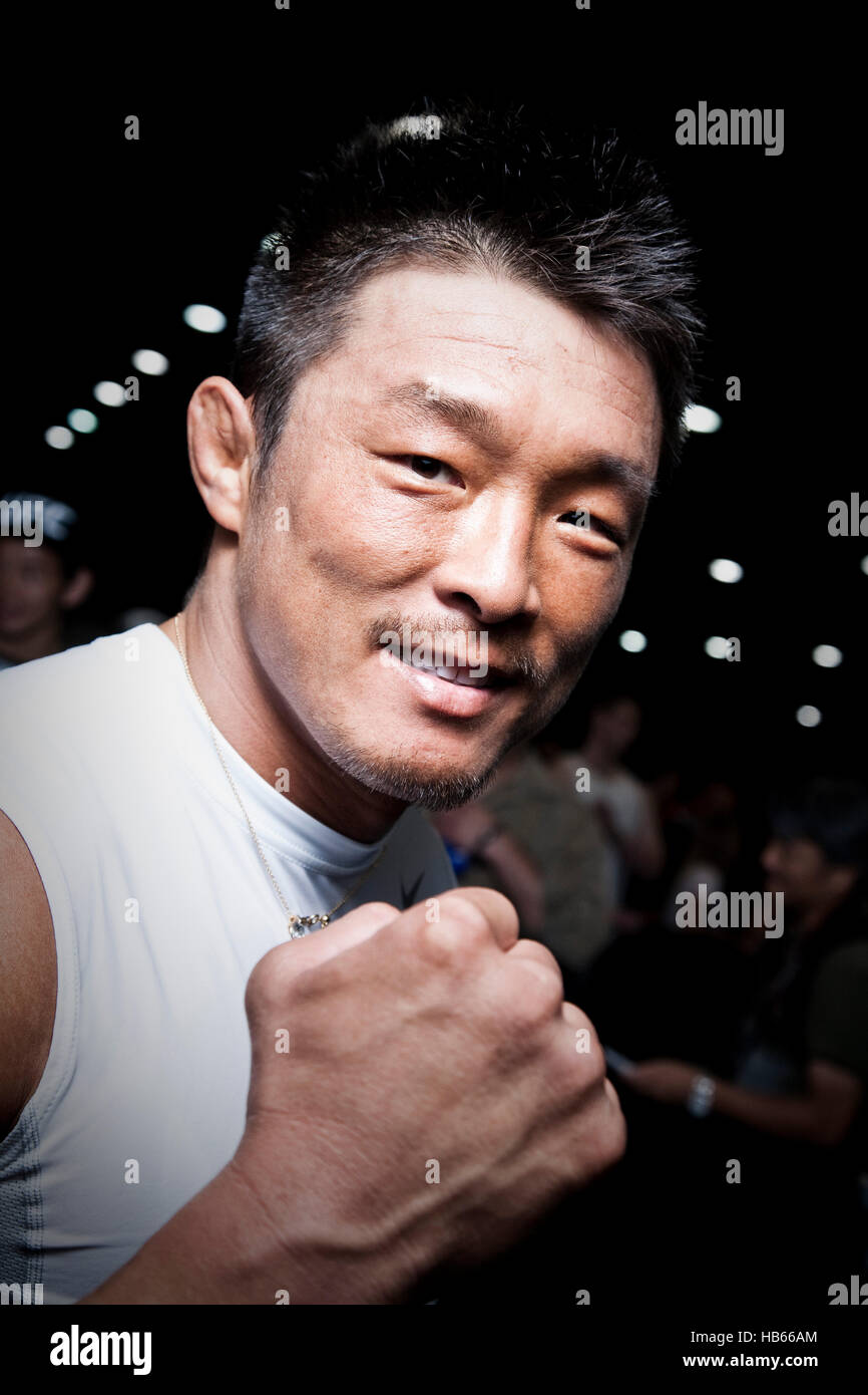 UFC fighter Yoshihiro Akiyama of Japan during a portrait session before ...