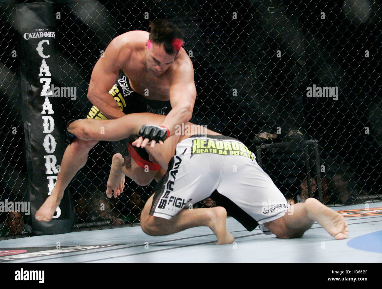 UFC fighter Seth Petruzelli, top, fights Ricardo Romero at UFC 116 at ...