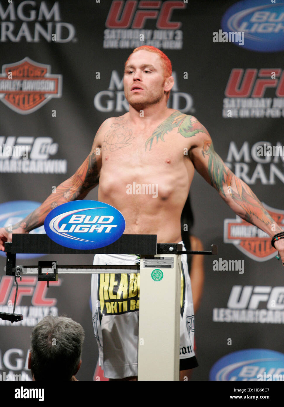 UFC fighter Chris Leben at the weigh ins for UFC 116 at the MGM Grand ...