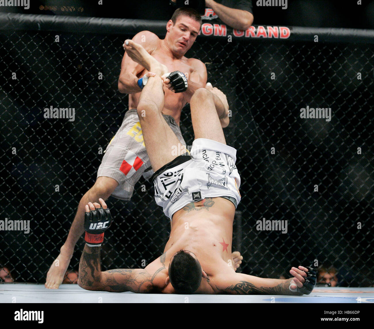 UFC fighter Kendall Grove, bottom, fights Goran Reljic at UFC 116 at ...