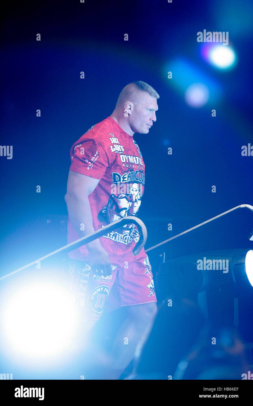 UFC fighter Brock Lesnar at the weigh ins for UFC 116 at the MGM Grand ...
