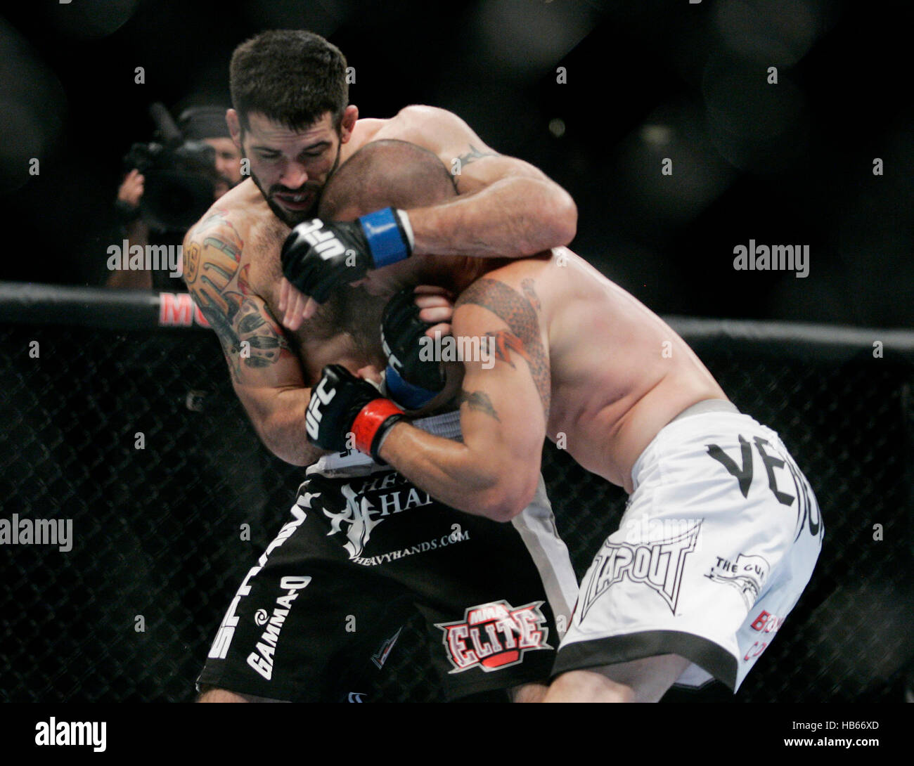 UFC fighter Chris Lytle, right, fights Matt Brown at UFC 116 at the ...