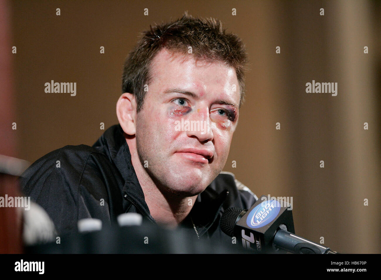 UFC fighter Stephan Bonnar at a press conference after UFC 116 at the ...