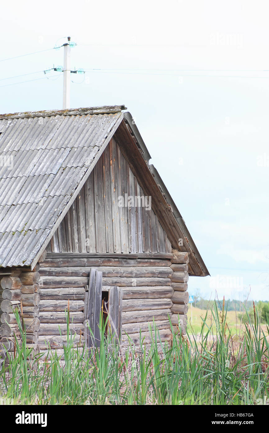 House in a field with reeds Stock Photo - Alamy
