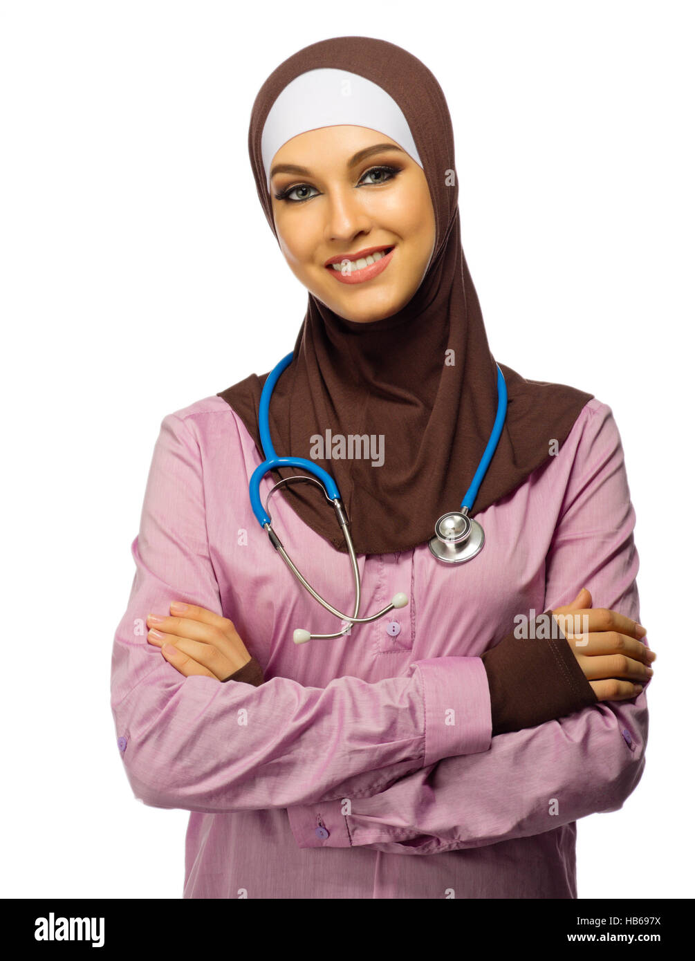 Muslim woman doctor with stethoscope Stock Photo - Alamy