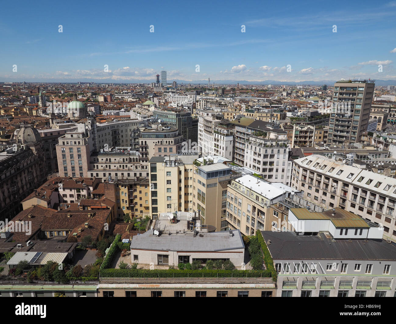 Aerial view of Milan, Italy Stock Photo - Alamy