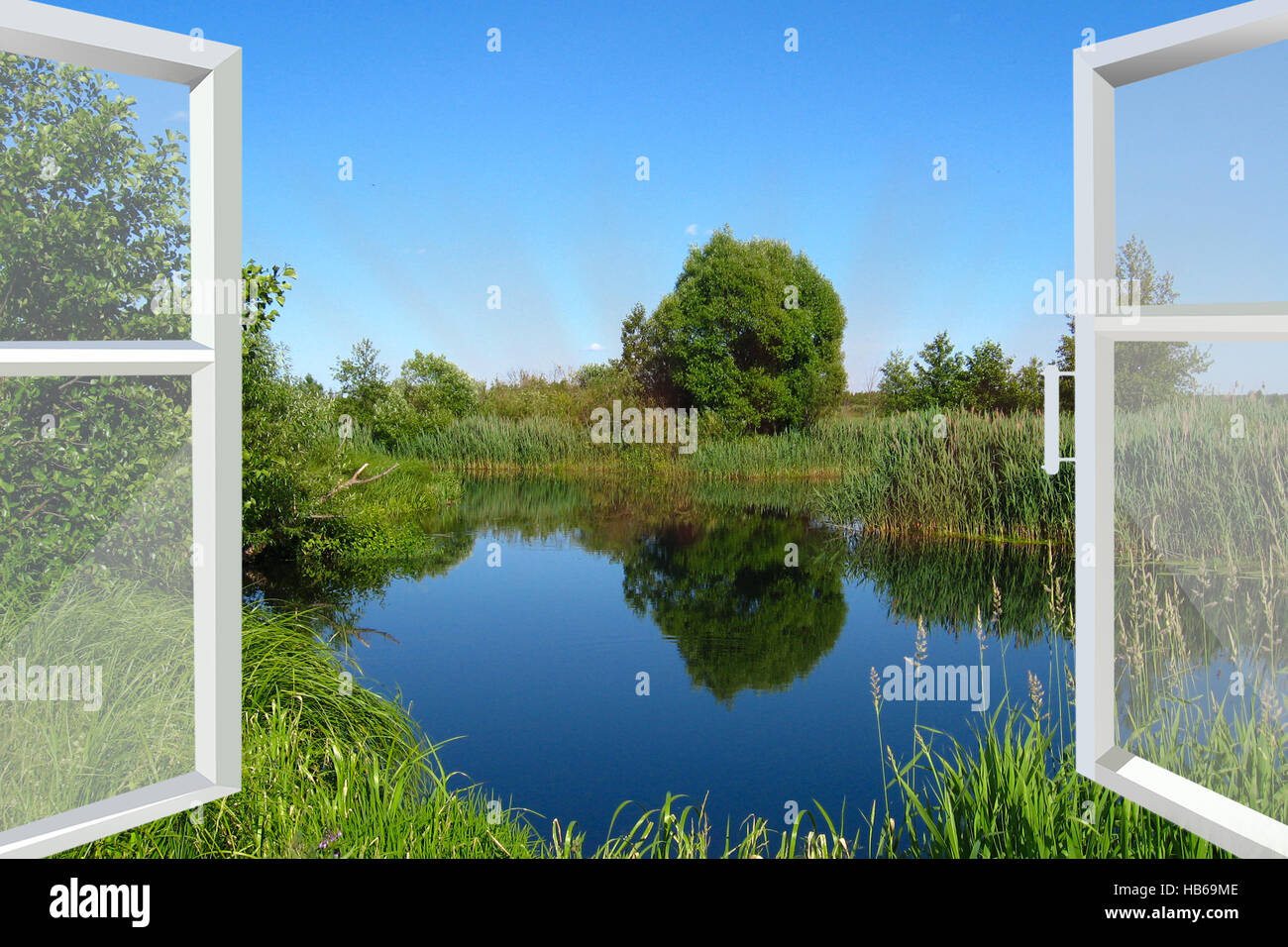 Modern house overlooking river hi-res stock photography and images - Alamy