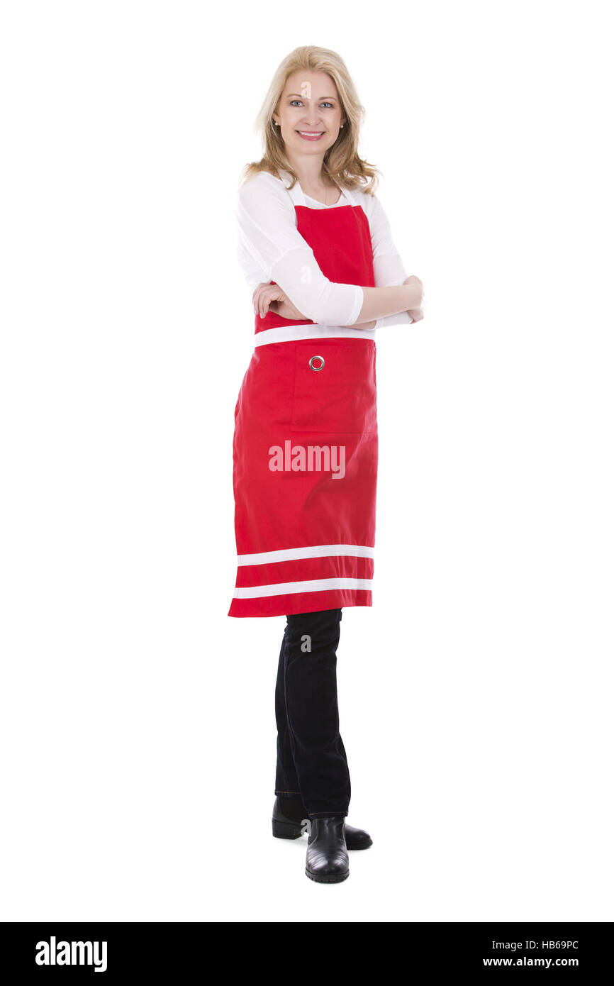 Happy female working in Cut Out Stock Images & Pictures - Alamy