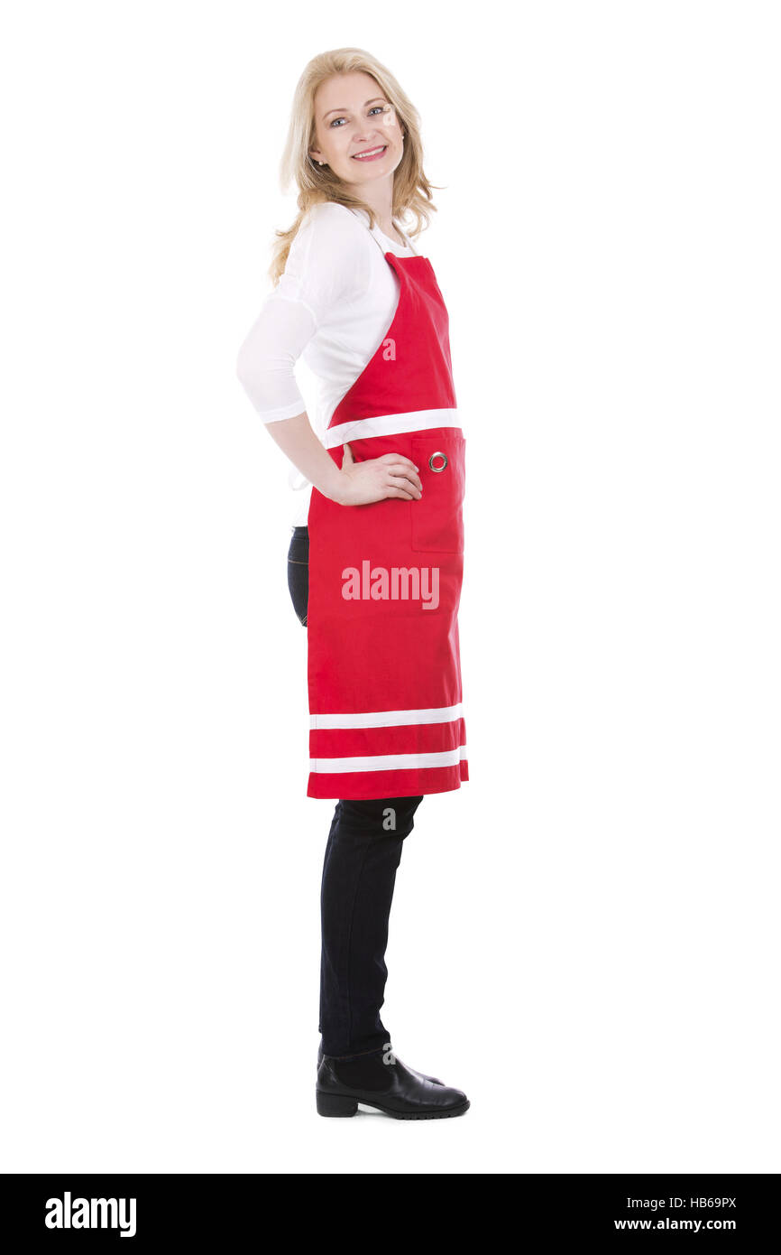 female cook in apron Stock Photo - Alamy