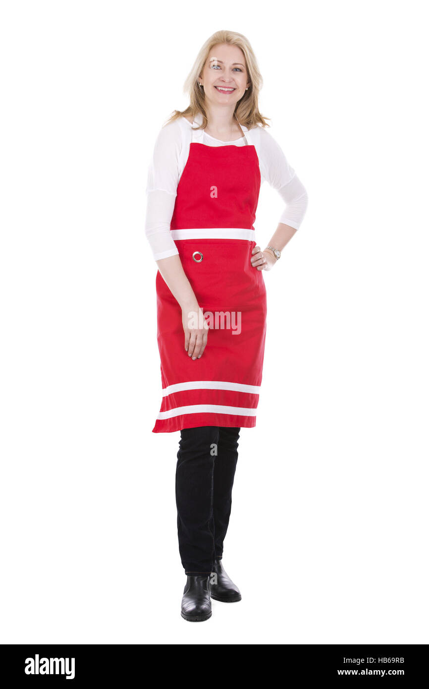 Female cook working in Cut Out Stock Images & Pictures - Alamy