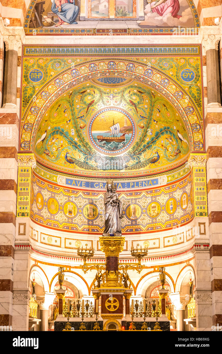 Marseille Notre-Dame de la Garde Church Stock Photo - Alamy
