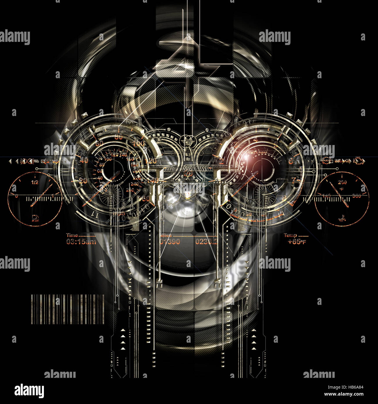 futuristic cyborg face Stock Photo - Alamy