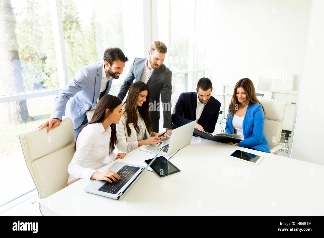 Business meeting bright modern office hi-res stock photography and ...
