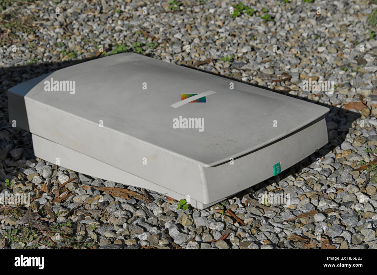 View of an obsolete scanner of the nineties Stock Photo - Alamy