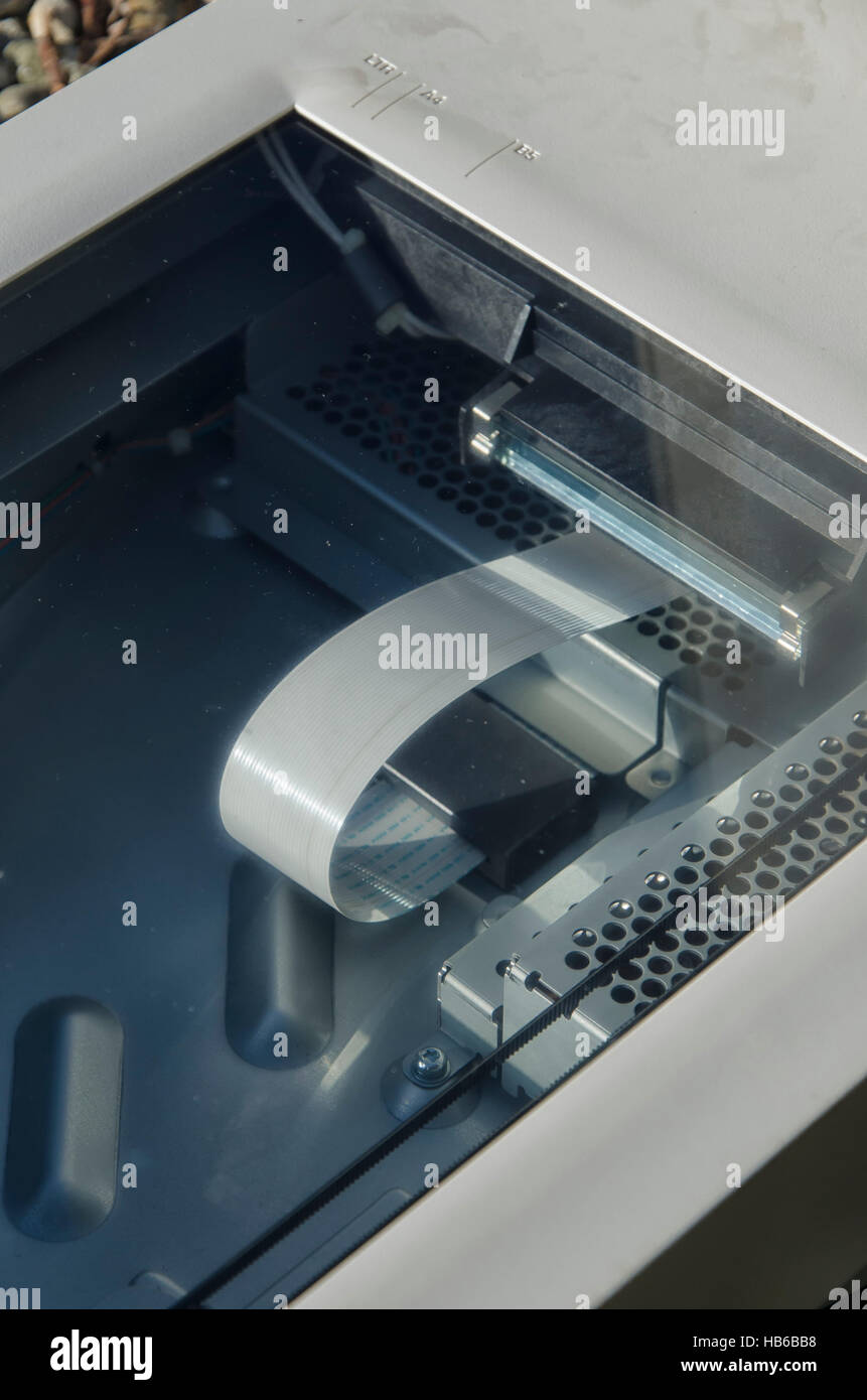 Close-up of obsolete flatbed scanner of the 90s Stock Photo - Alamy