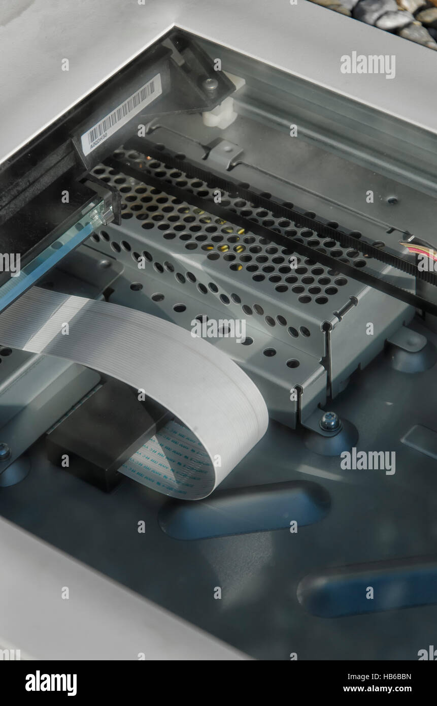 Close-up of flatbed scanner of the 90s Stock Photo - Alamy