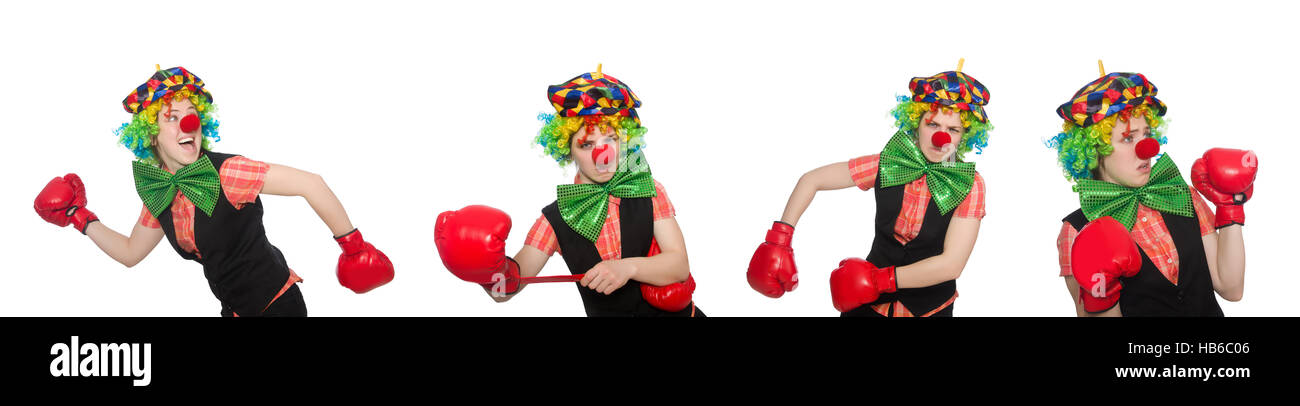 Clown in various poses isolated on white Stock Photo - Alamy