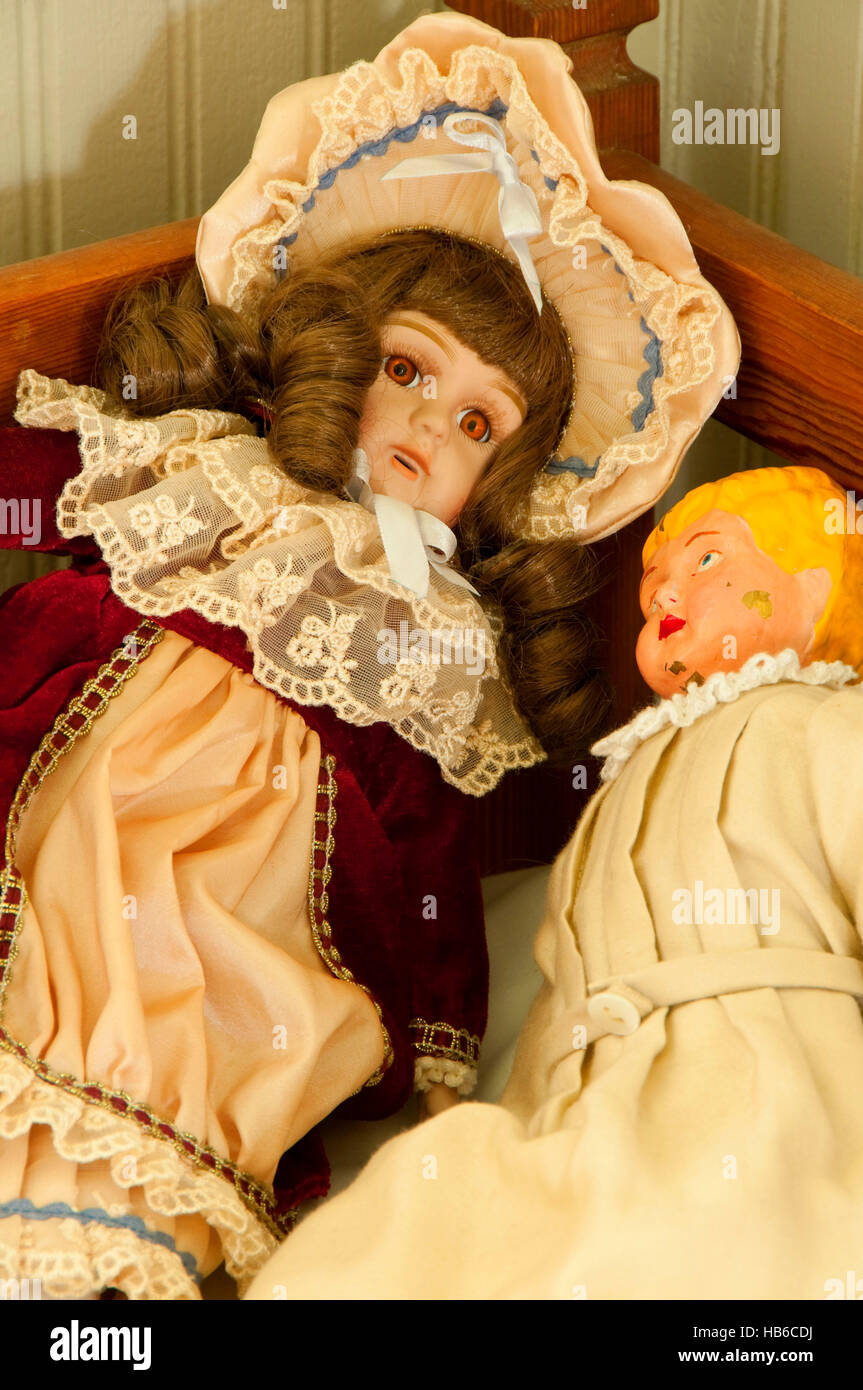 Dolls at farmhouse, Sauer-Beckmann Farm, Lyndon B. Johnson State Park ...