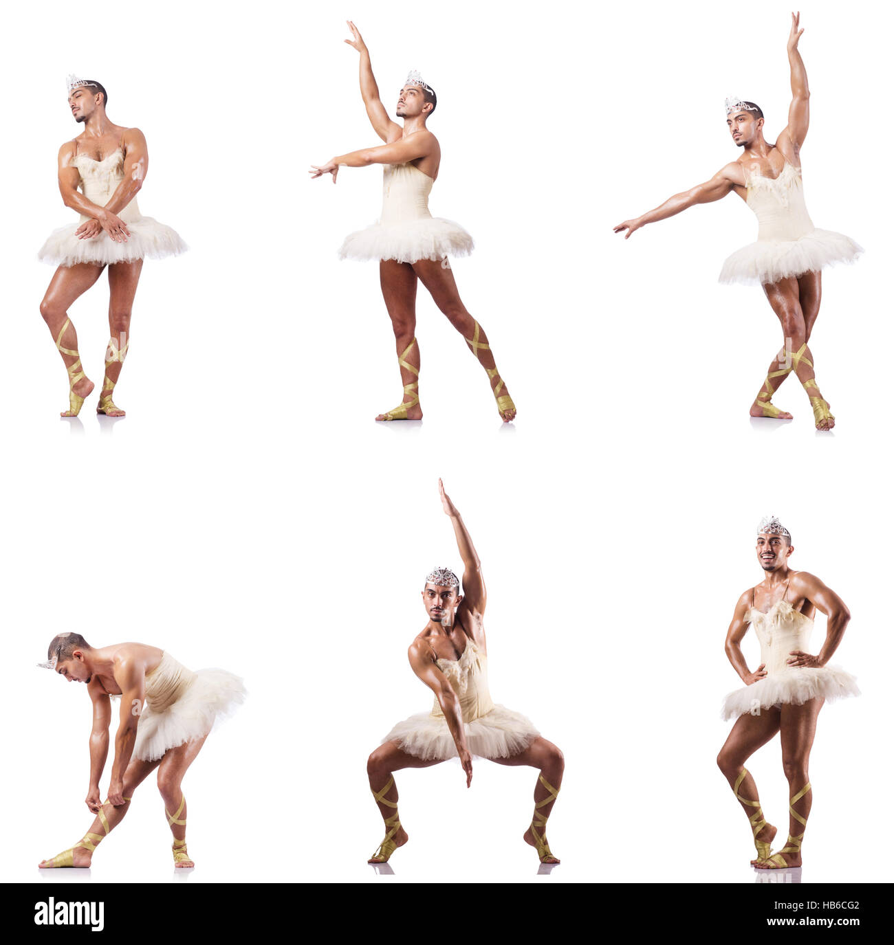 Man in ballet tutu isolated on white Stock Photo - Alamy