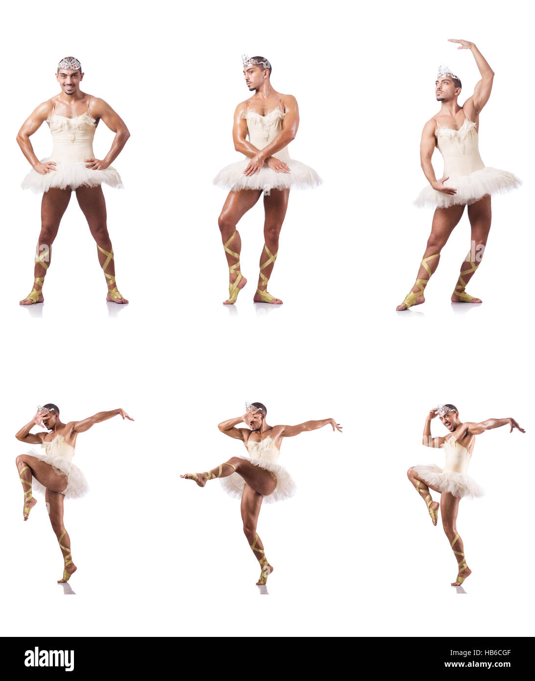 Man in ballet tutu isolated on white Stock Photo - Alamy