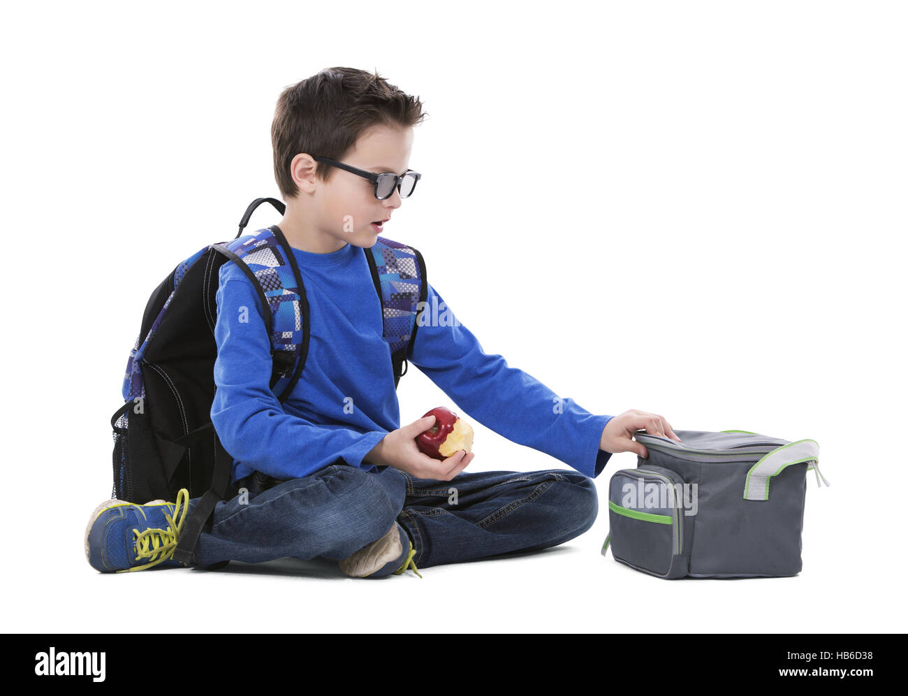 boy wearing back pack Stock Photo - Alamy