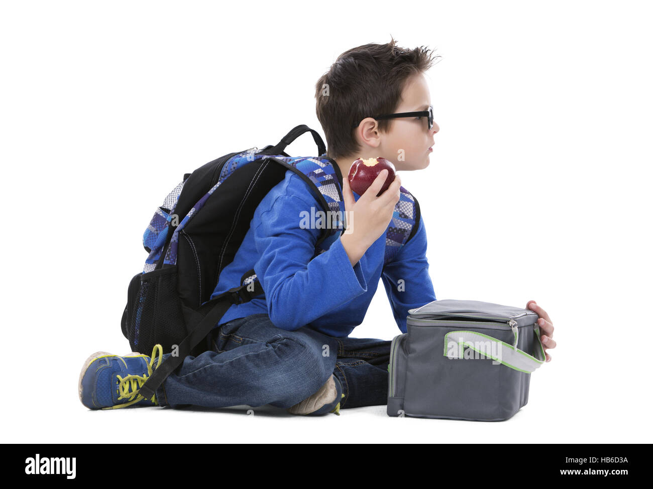 boy wearing back pack Stock Photo - Alamy