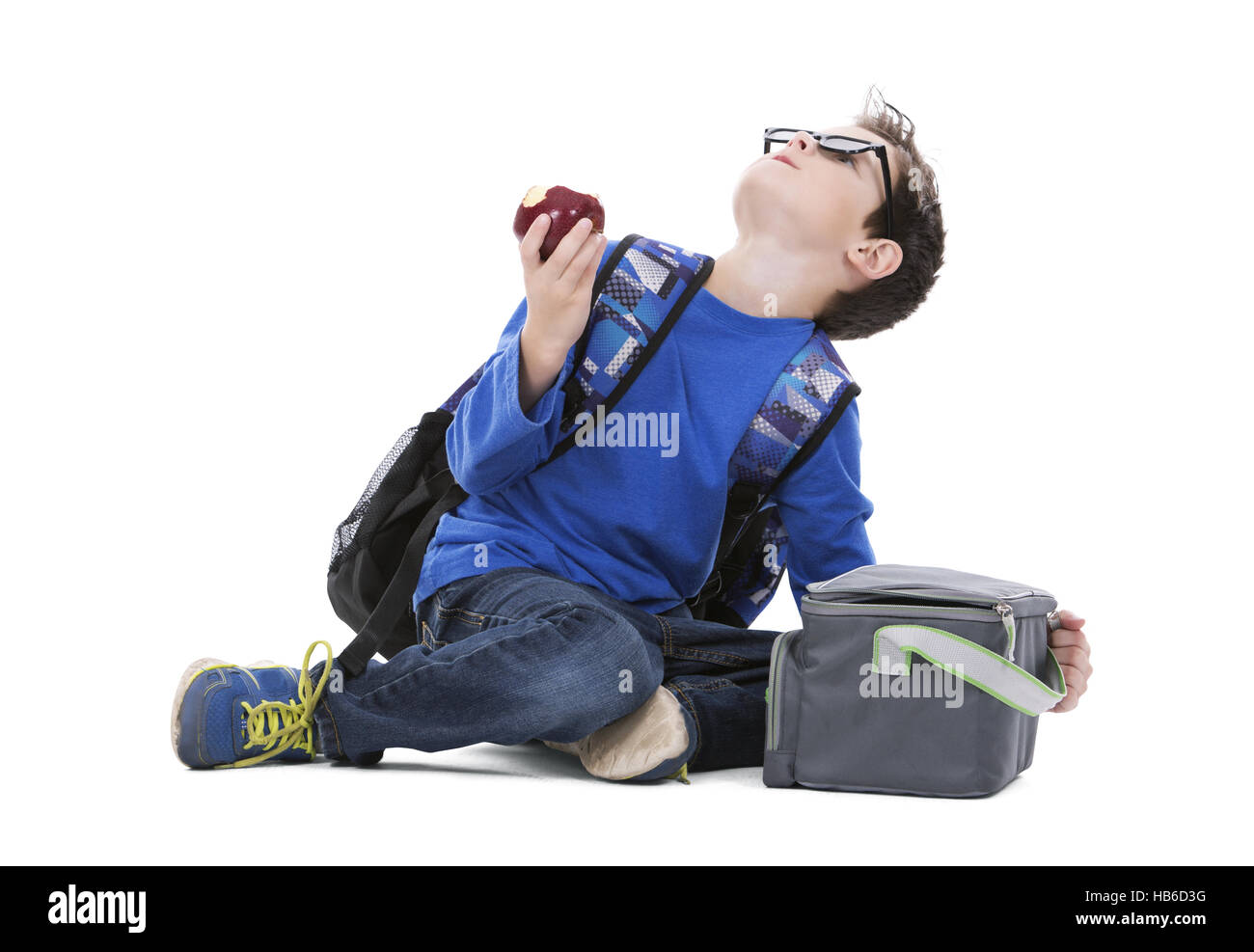 boy wearing back pack Stock Photo - Alamy