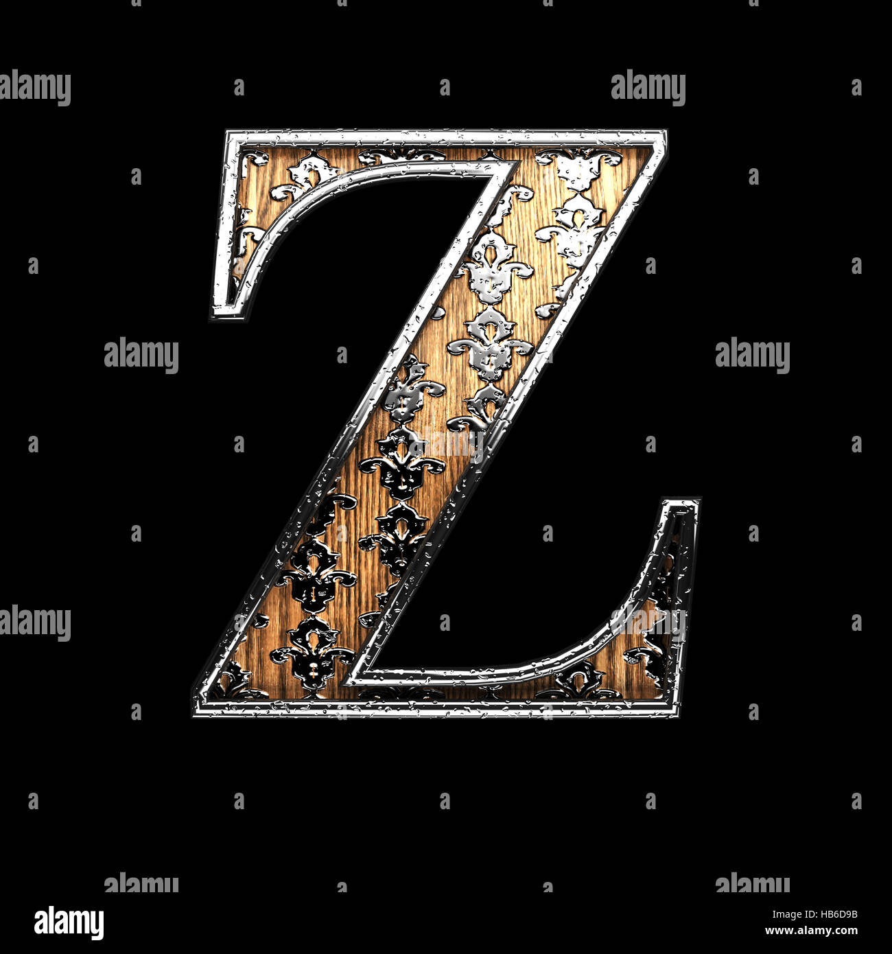 Silver z letter hi-res stock photography and images - Alamy