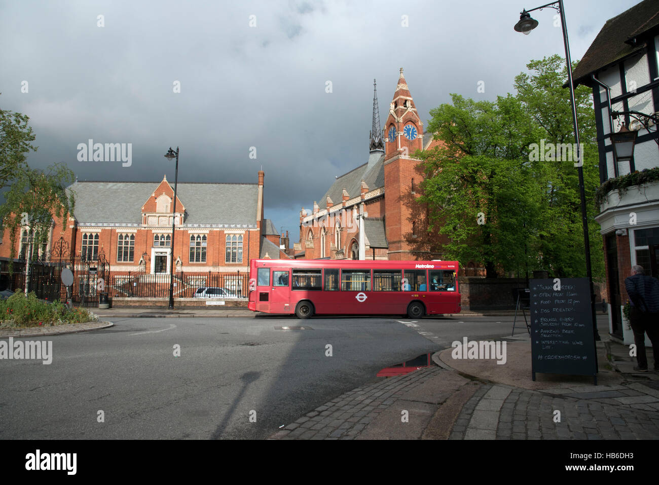 Red brick school building hi-res stock photography and images - Alamy